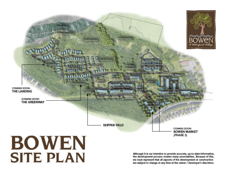 Bowen Site Plan - Bowen Village, Waterfront Community Hanahan SC